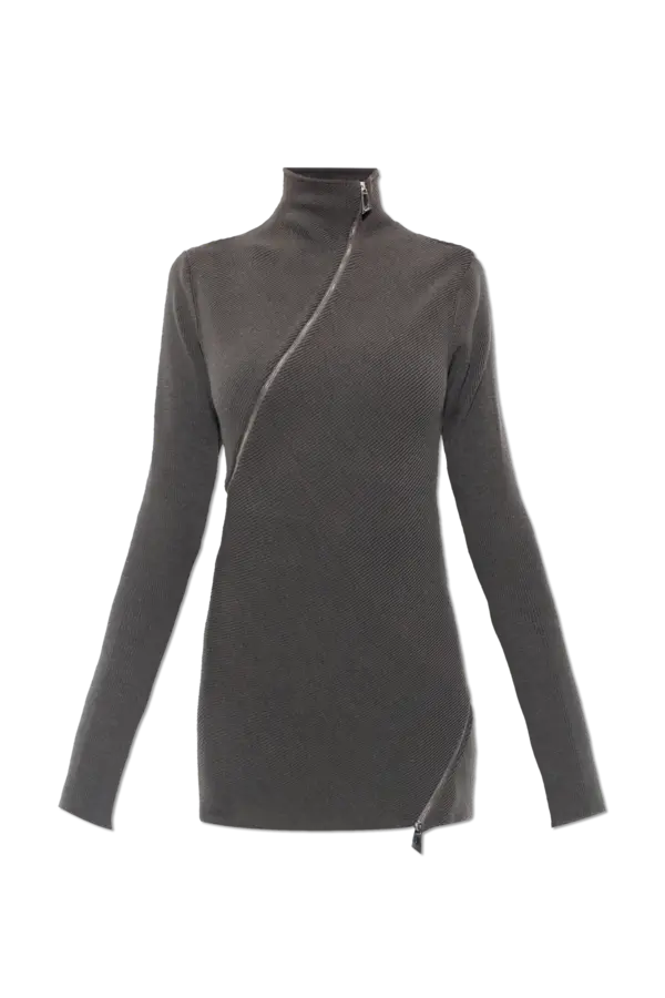 Attico Turtleneck Sweater With Decorative Zippers
