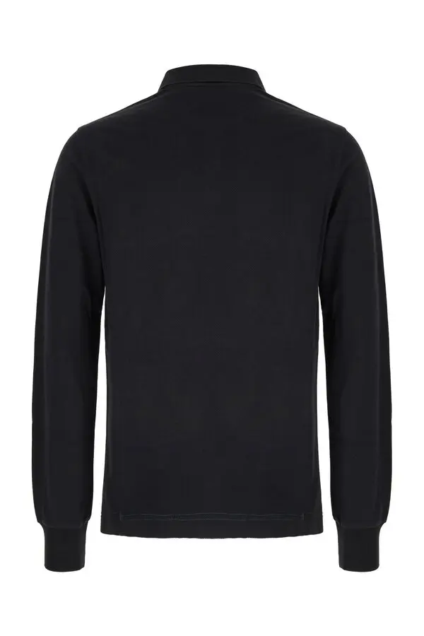Burberry Long-sleeve Cotton Polo Shirt