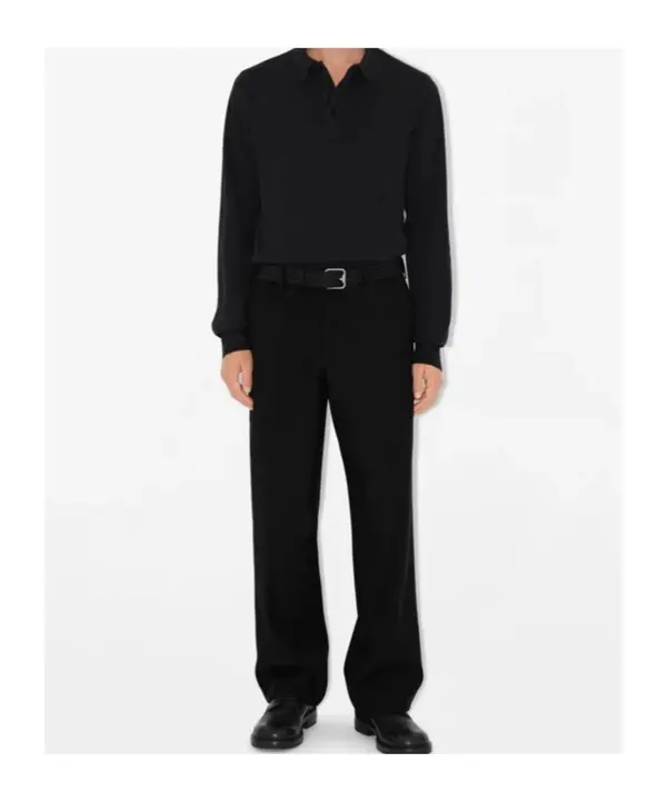 Burberry Long-sleeve Cotton Polo Shirt