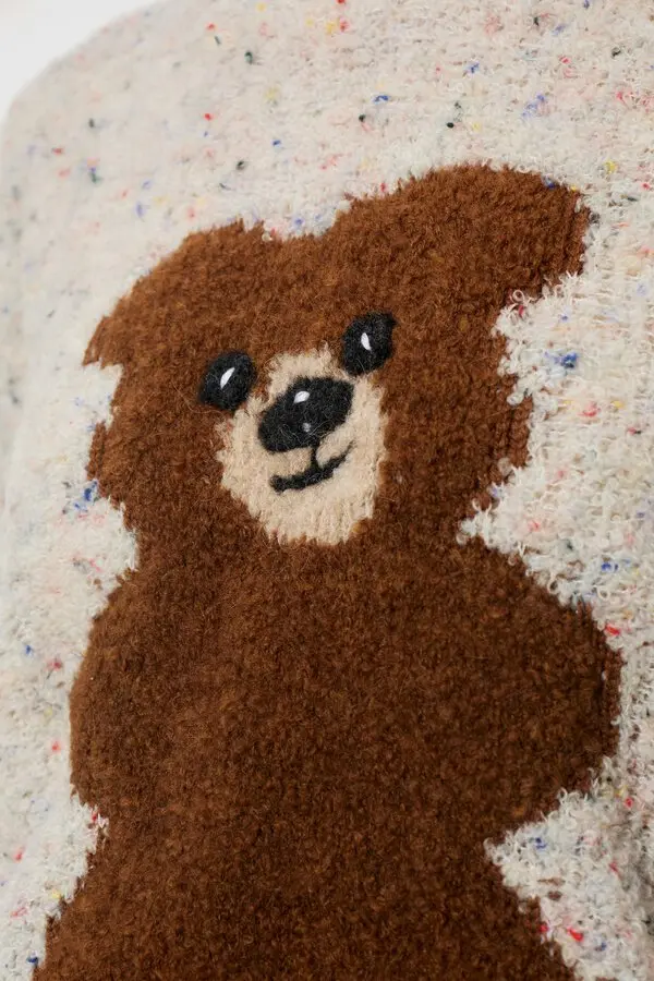 Moschino Sweater With Bear Motif - Cream