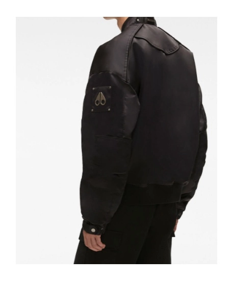 Moose Knuckles Logo Bomber Jacket