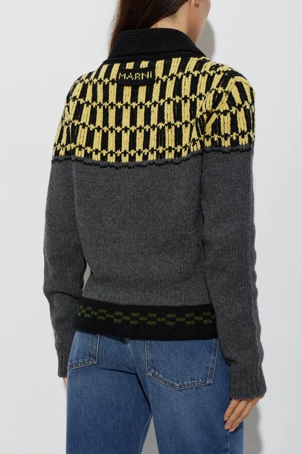 Marni Wool Cardigan With Pockets