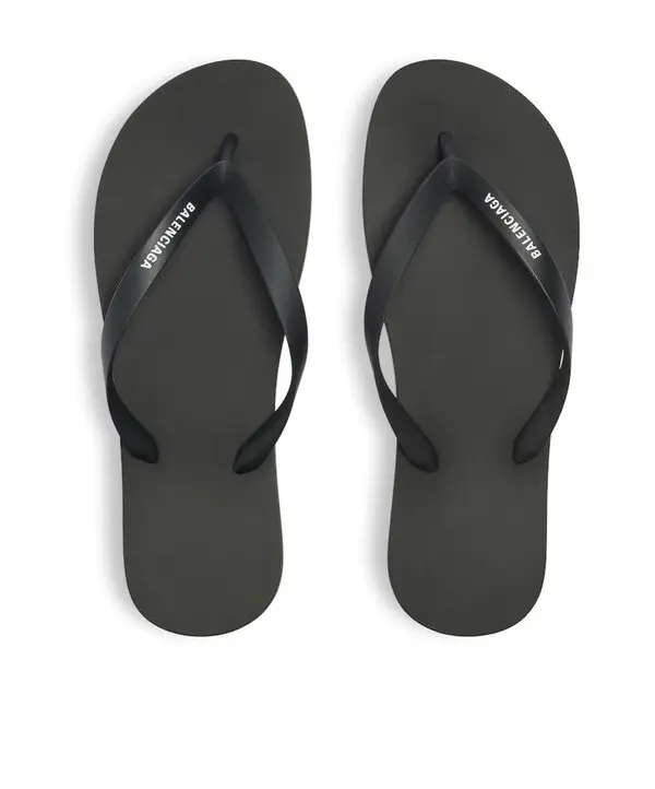 Balenciaga Logo Printed Thong Sandals