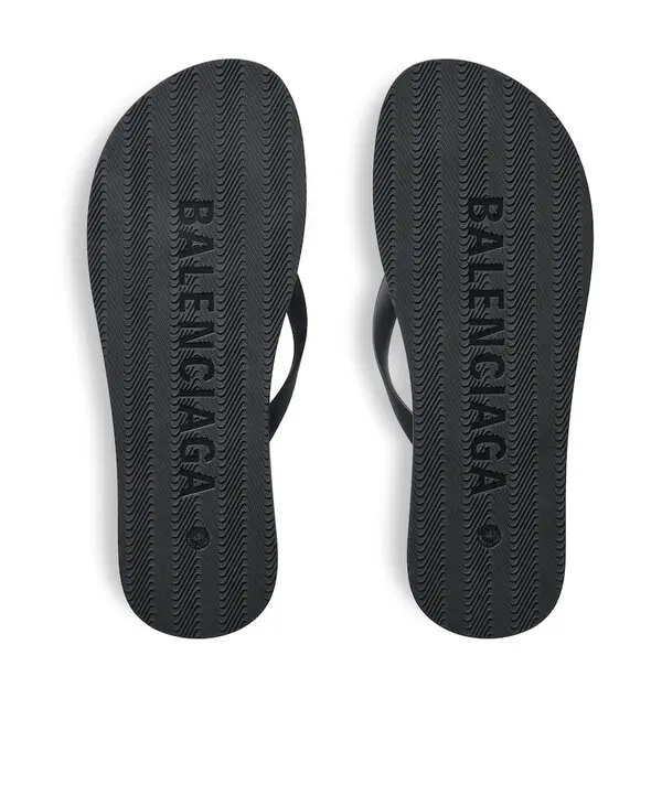 Balenciaga Logo Printed Thong Sandals