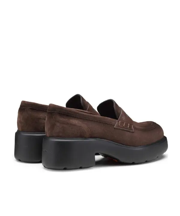 Santoni Suede Platform Loafers