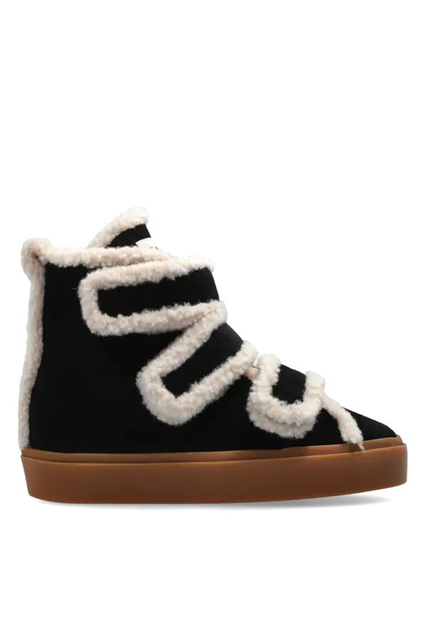Inuikii Shearling Velcro Wedge” Wedge Shoes
