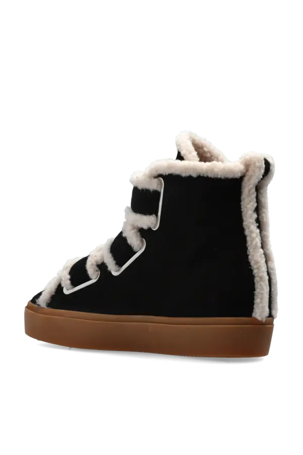 Inuikii Shearling Velcro Wedge” Wedge Shoes