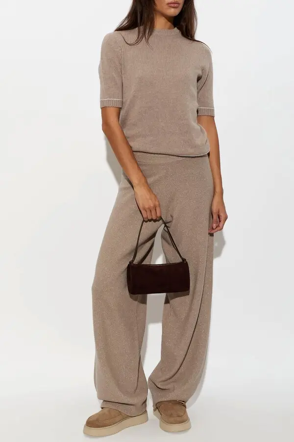 Inuikii Micro Buckle' Suede Mules With Faux Fur Lining