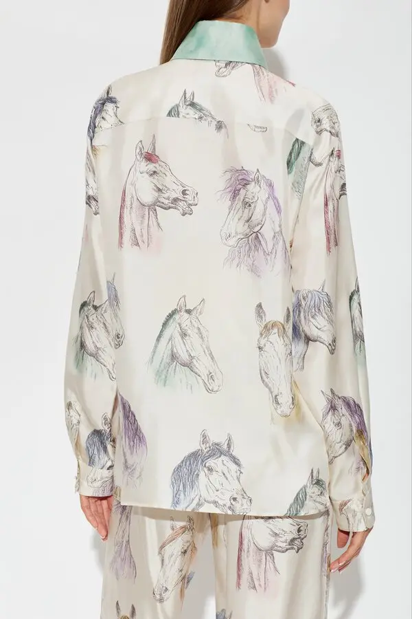 Moschino Silk Shirt With Print