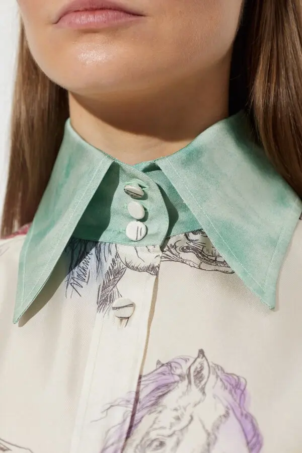 Moschino Silk Shirt With Print