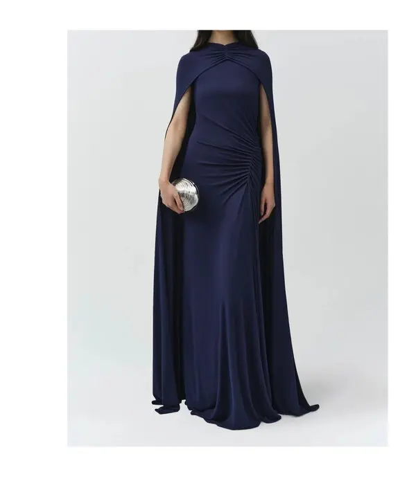 Simkhai Draped-neck Knit Gown