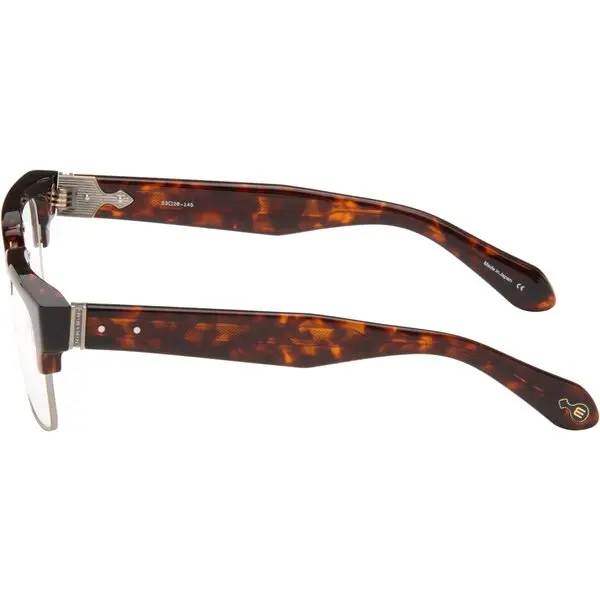 Matsuda Square Tortoiseshell Acetate And Metal Eyeglasses
