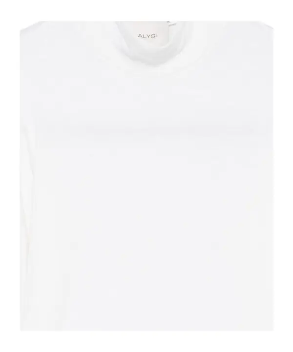 ALYSI Mock Neck Long Sleeve Sweater With Buttoned Cuffs