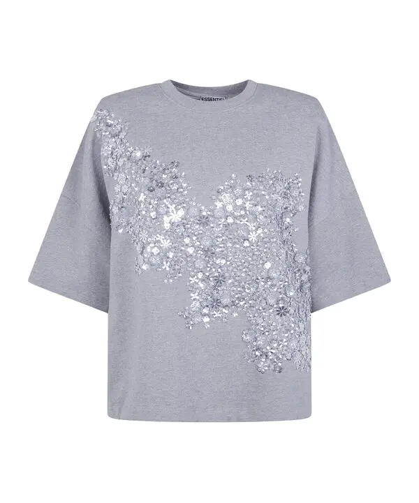 Essentiel Antwerp Crew Neck Top With Sequin Embellishments