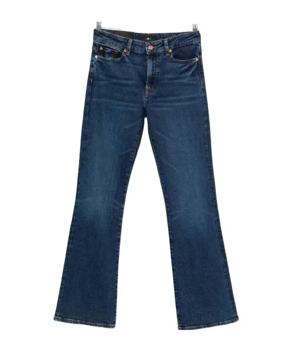 7 For All Mankind Flared Cropped-leg Jeans