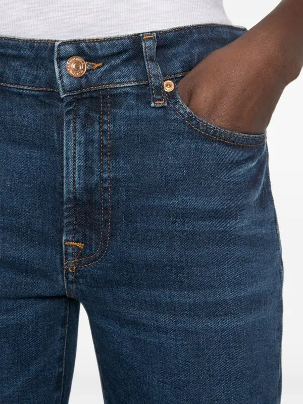 7 For All Mankind Flared Cropped-leg Jeans