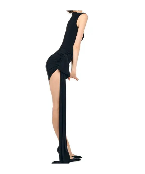 Norma Kamali Draped Mini Dress