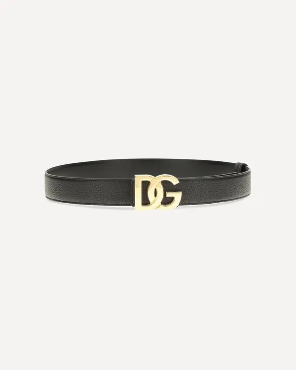 Dolce & Gabbana Crossed Logo Buckle Belt