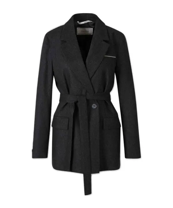 Peserico Long Sleeved Belted Jacket