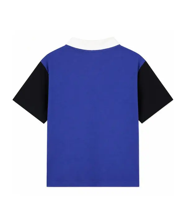 LANVIN Logo-embroidered Colour-block T-shirt