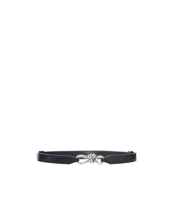 Bottega Veneta Woven Leather Belt - Black