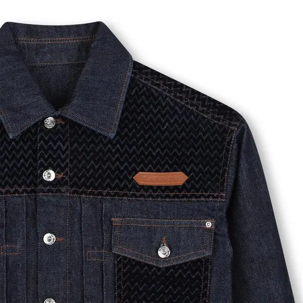 LANVIN Chevron-quilted Panelled Jacket