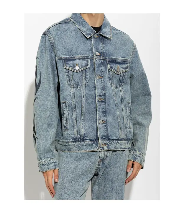 Vetements Long Sleeve Denim Jacket
