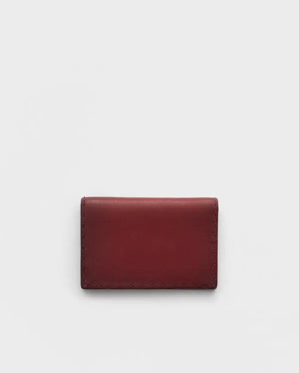 Prada Antiqued Leather Card Holder