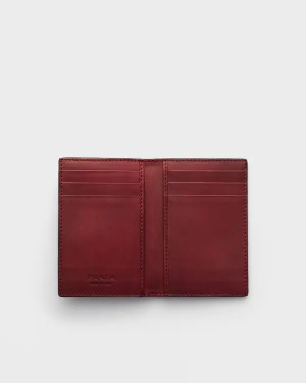 Prada Antiqued Leather Card Holder