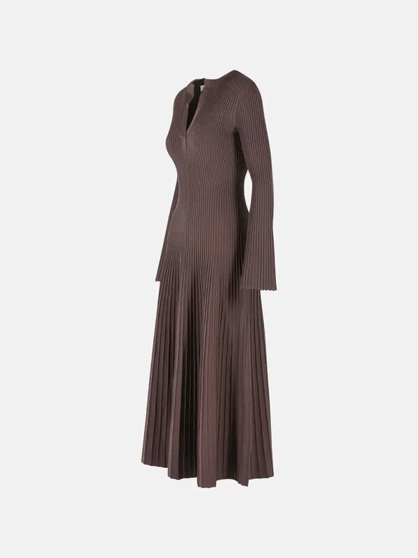 Simkhai Ribbed V-neck Long Sleeve Dress