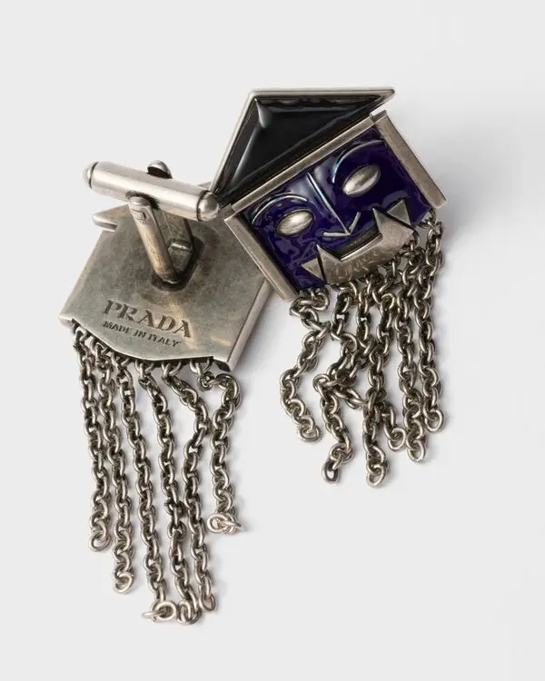 Prada Resin And Metal Cufflinks