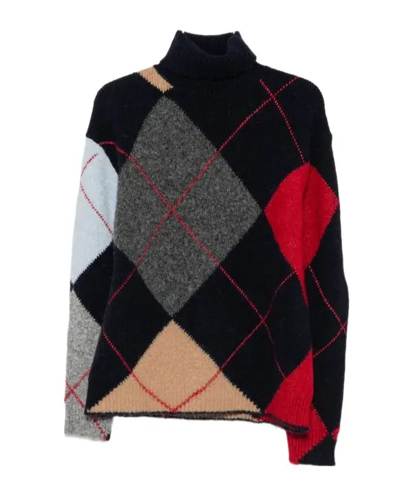 SEMICOUTURE Patterned High-neck Sweater - Multi-color