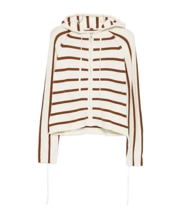 SEMICOUTURE Striped Zip-up Hoodie