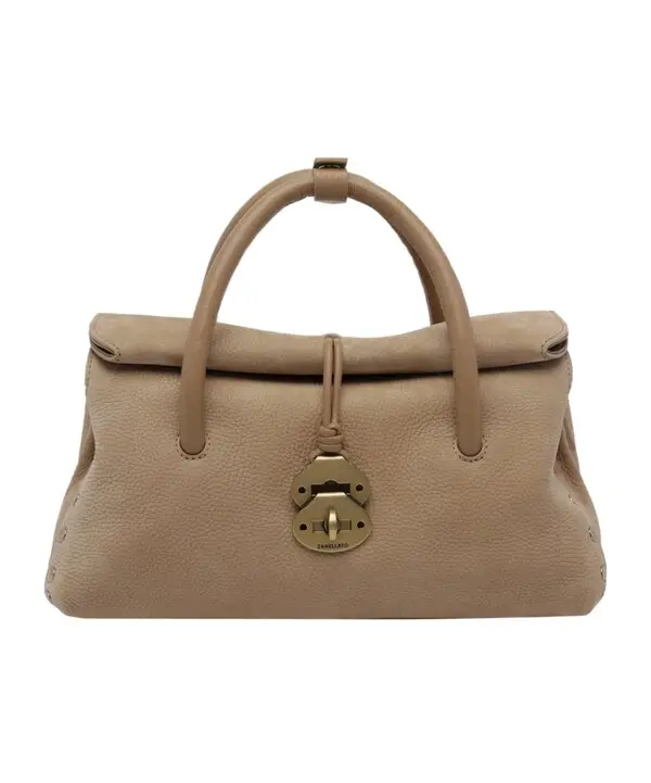 ZANELLATO Logo Engraved Twist Lock Small Handbag