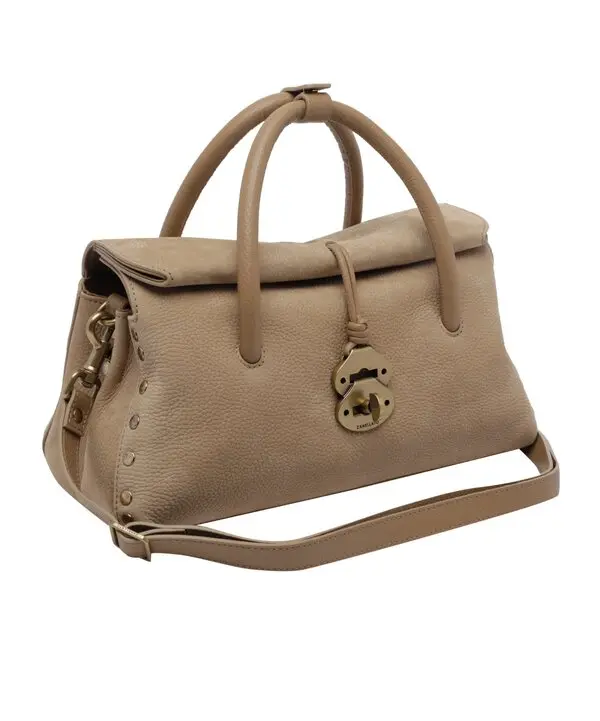 ZANELLATO Logo Engraved Twist Lock Small Handbag