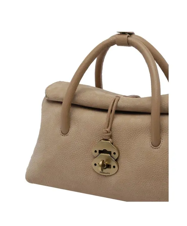 ZANELLATO Logo Engraved Twist Lock Small Handbag