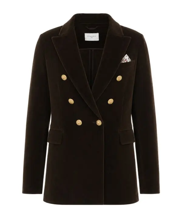CIRCOLO 1901 Double-breasted Velvet Blazer