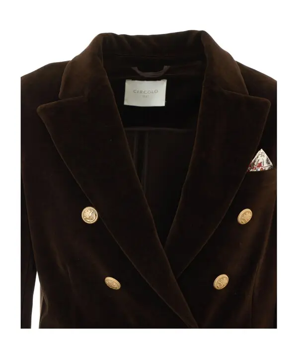 CIRCOLO 1901 Double-breasted Velvet Blazer