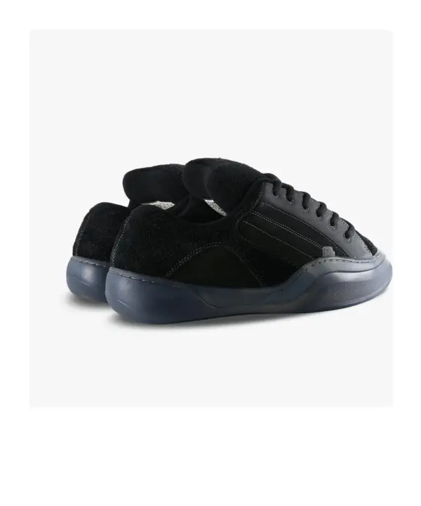 ERL Round Toe Lace-up Sneakers With Chunky Translucent Sole - Black