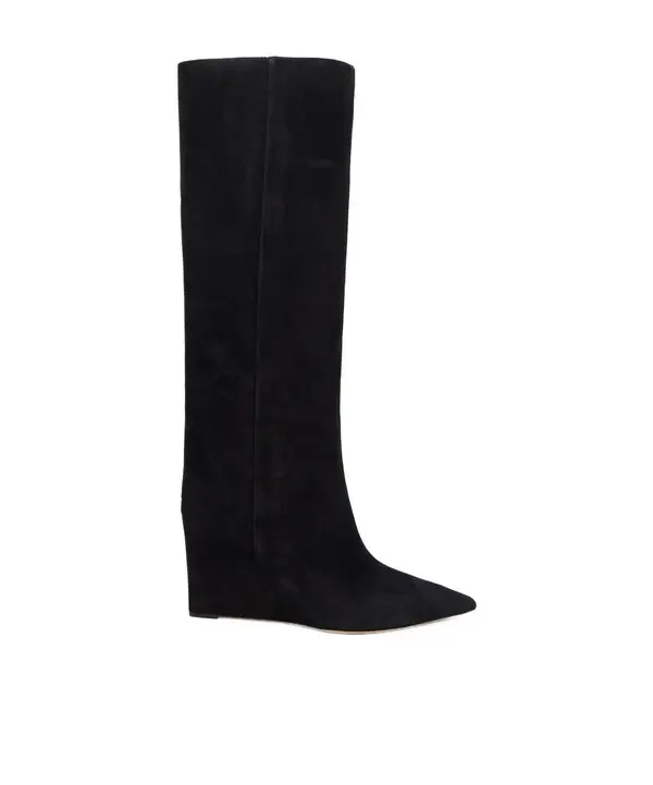JIMMY CHOO Blake Pointed Toe Wedge Boots - Black