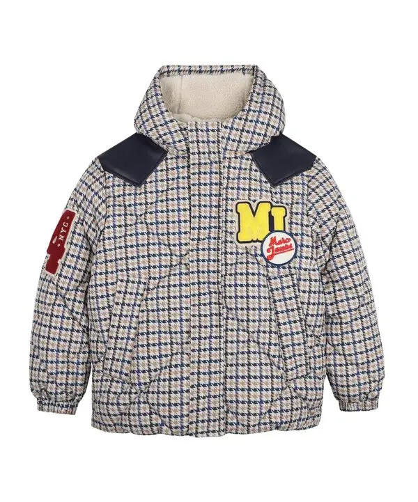 Marc Jacobs Houndstooth Quilted Logo Patch Jacket