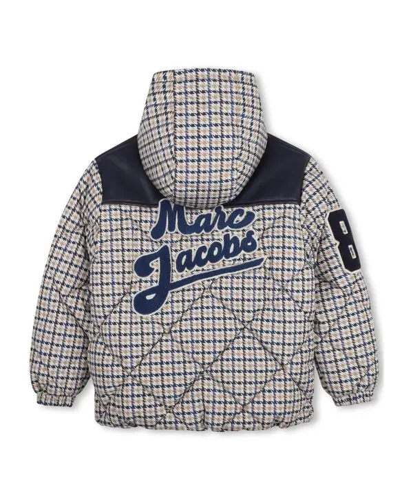 Marc Jacobs Houndstooth Quilted Logo Patch Jacket