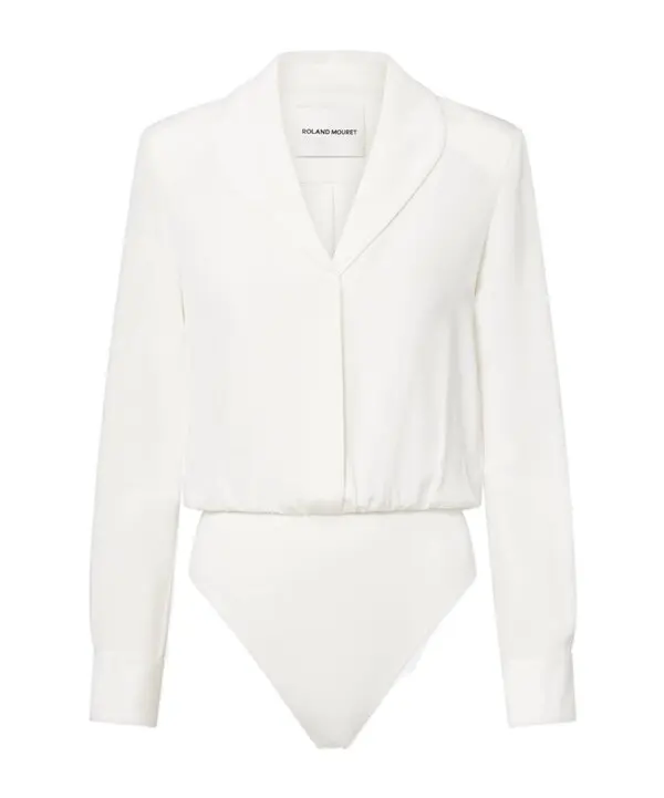 Roland Mouret Satin Bodysuit - White