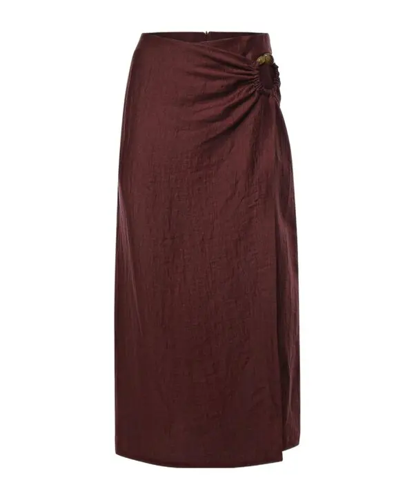 OTTOD'AME Draped Ring-detail Skirt