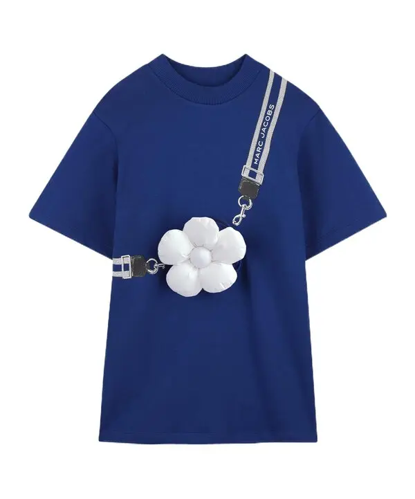 Marc Jacobs Flower Appliqué Short Sleeve Dress
