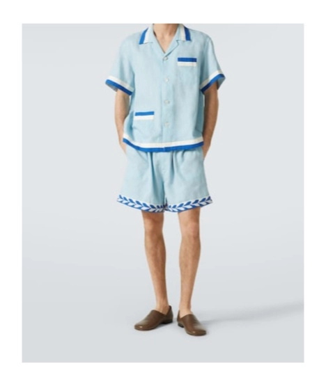 BODE Seedling Stripe Linen Shirt