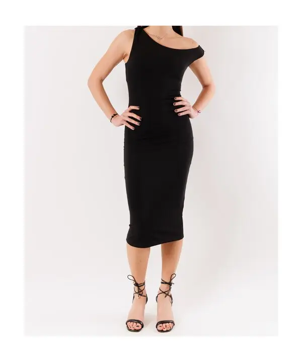 Patrizia Pepe One-shoulder Slim-fit Midi Dress