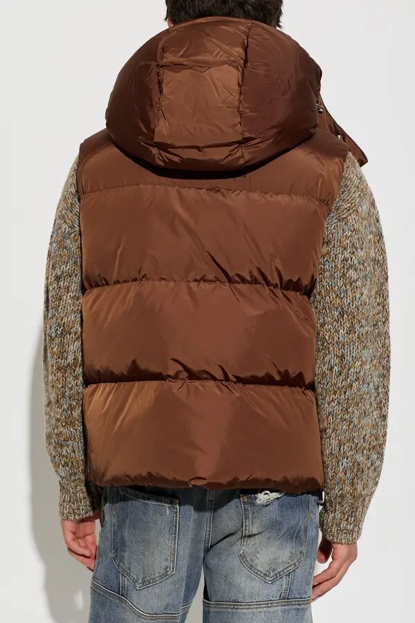 Dsquared2 Quilted Vest With A Detachable Hood