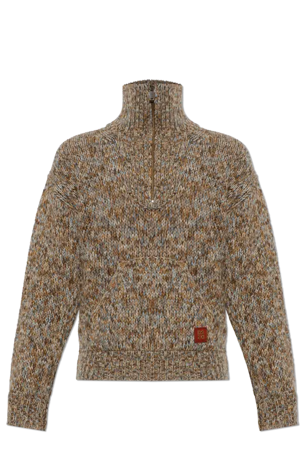 Dsquared2 Wool Sweater With Logo Patch