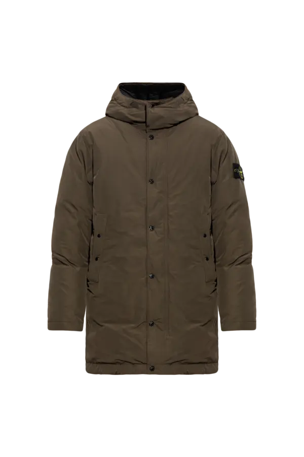 Stone Island Down Jacket With Hood